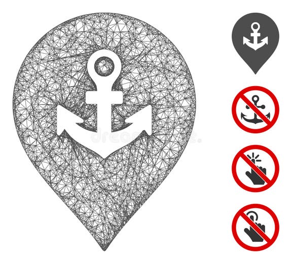 Sea Port Marker Web Vector Mesh Illustration Stock Illustration ...