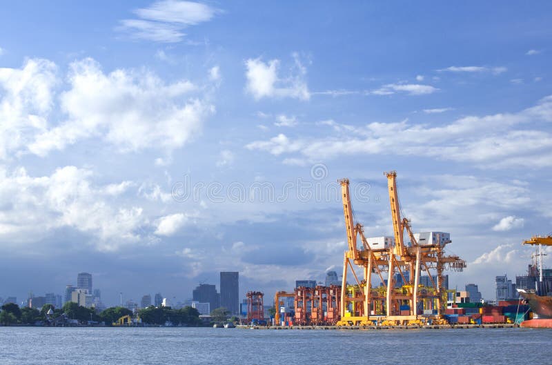 Sea Port Terminal stock image. Image of industry, trading - 25741719