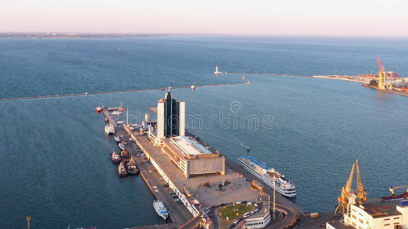 Sea port in Ukraine. editorial image. Image of view - 269187435