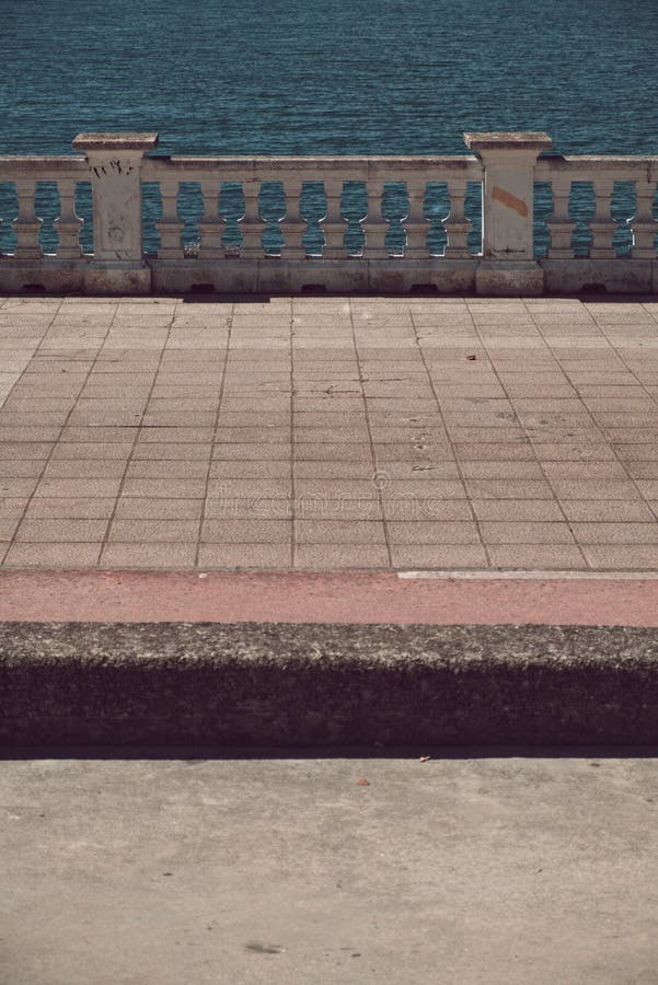 Sea Promenade with Balustrade Stock Image - Image of outside, sunny ...