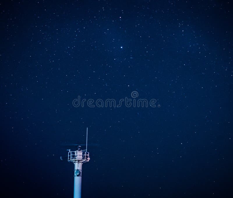 Sea radar at night stock image. Image of night, star - 183741163