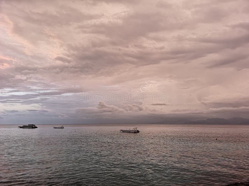 Sea Reflection of Sky in Afternoon Moment Stock Photo - Image of ...