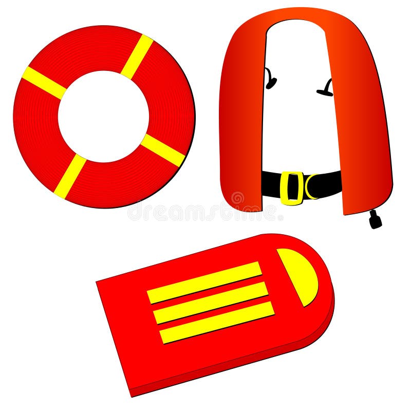 Sea rescue stock vector. Illustration of jacket, donut - 9882076