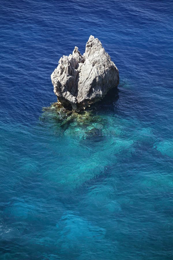 Sea and rock. stock photo. Image of transparent, travel - 25513430