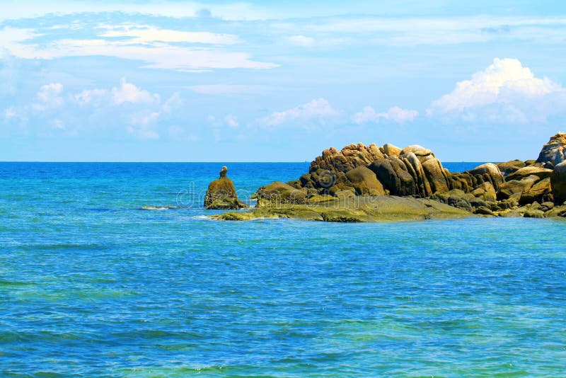 Sea and rock stock image. Image of beauty, beach, coastline - 26628173
