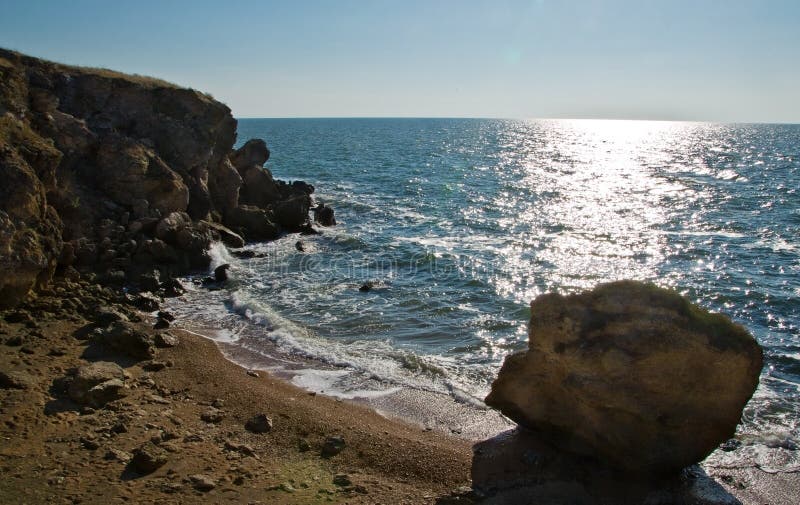 Sea and rocks stock photo. Image of ocean, brown, area - 27903126