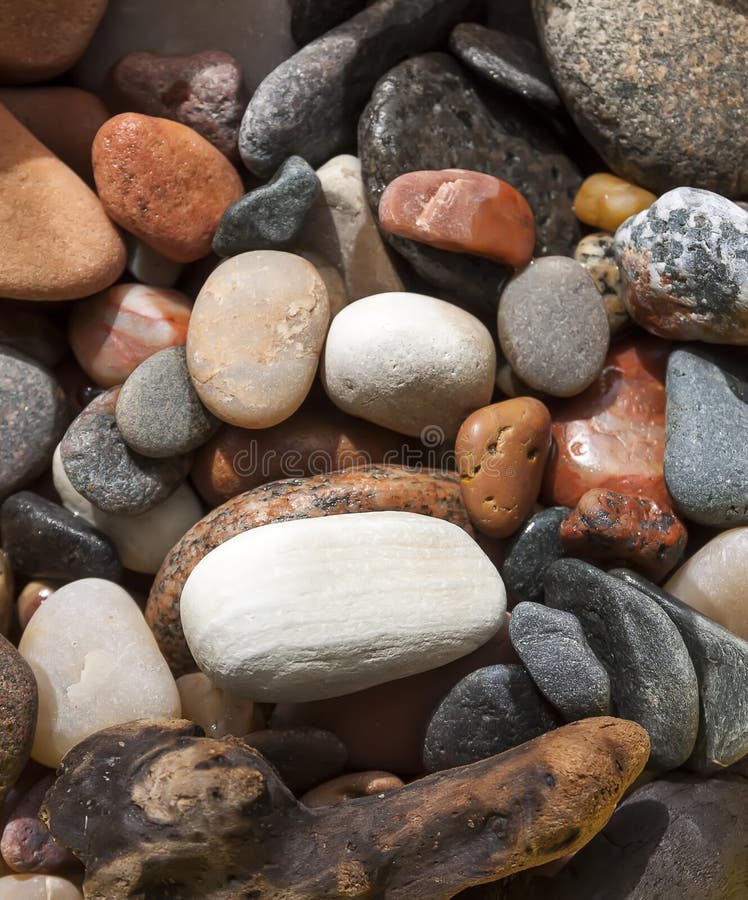 Sea Rocks Background. Different Form Colorful Smooth Stones Stock Photo ...