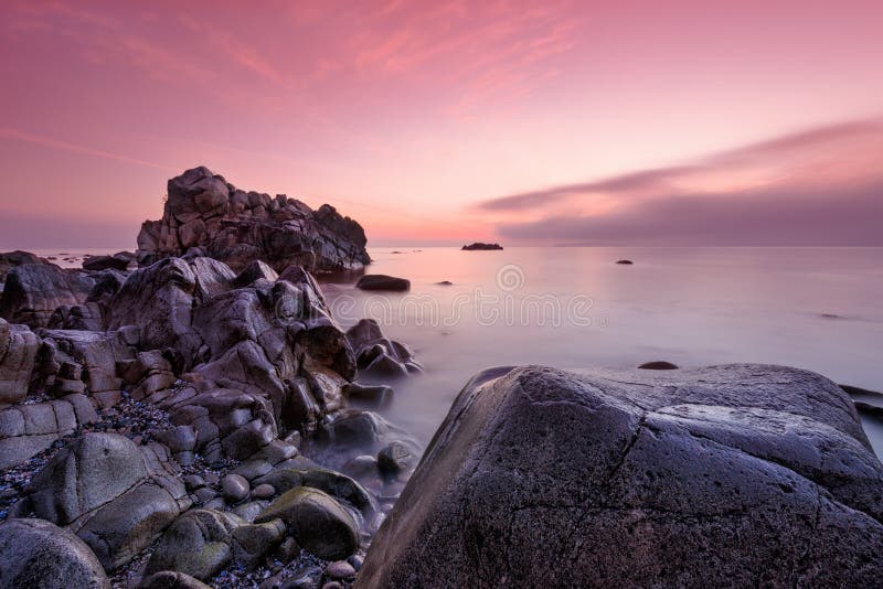 Sea and Rocks stock image. Image of dawn, seascape, shore - 36538795