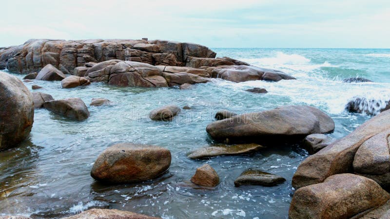 Sea and rocks stock image. Image of rock, calm, abstract - 124688205