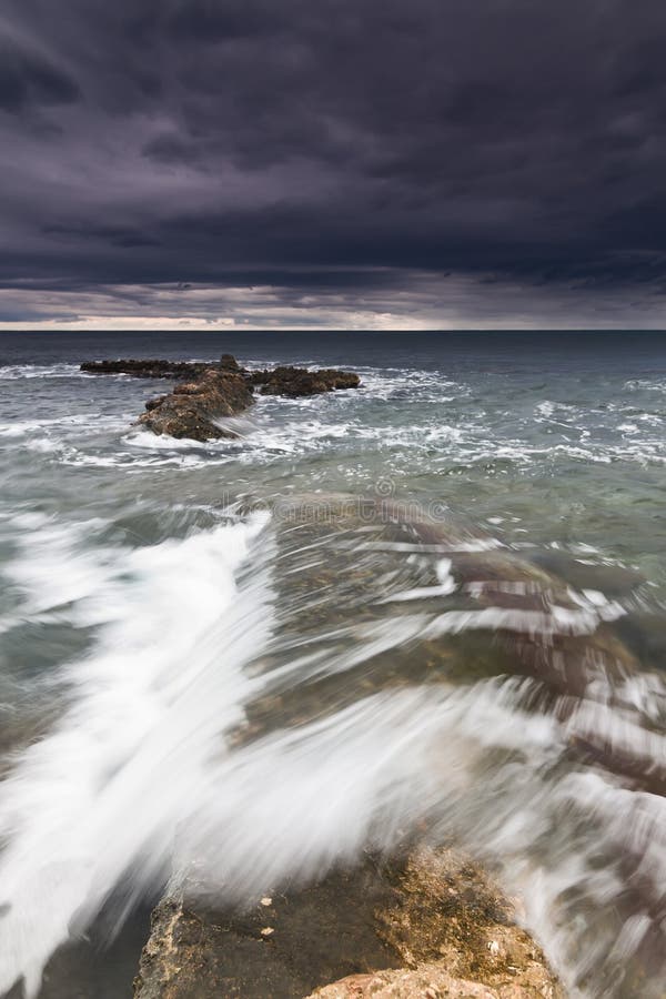 Stormy seas stock image. Image of stormy, seawater, dark - 10014947