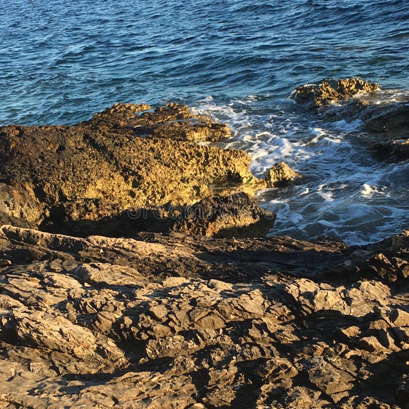 Sea rocks stock image. Image of rock, hvar, mineral, coast - 95295583