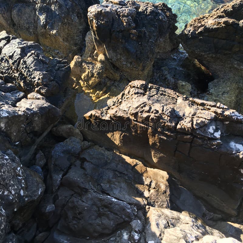 Sea rocks stock image. Image of coast, seaside, mineral - 95295853