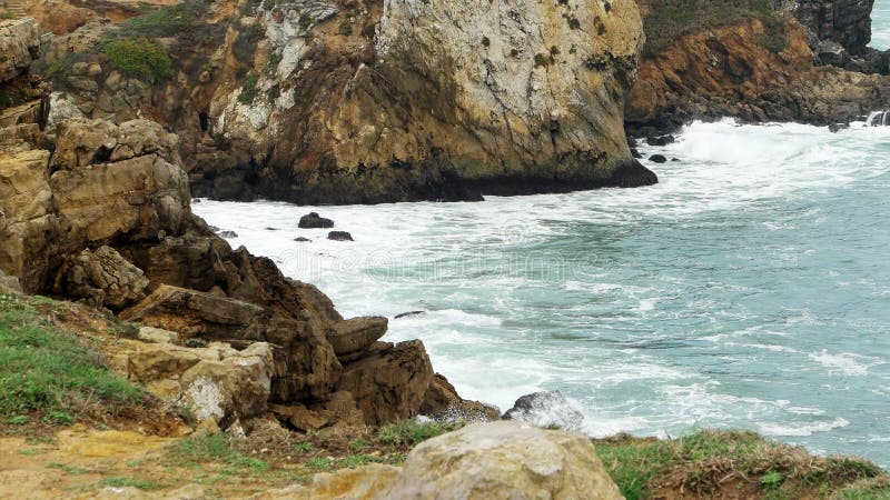 Sea and Rocks in Peniche, Portugal Stock Photo - Image of landscape ...