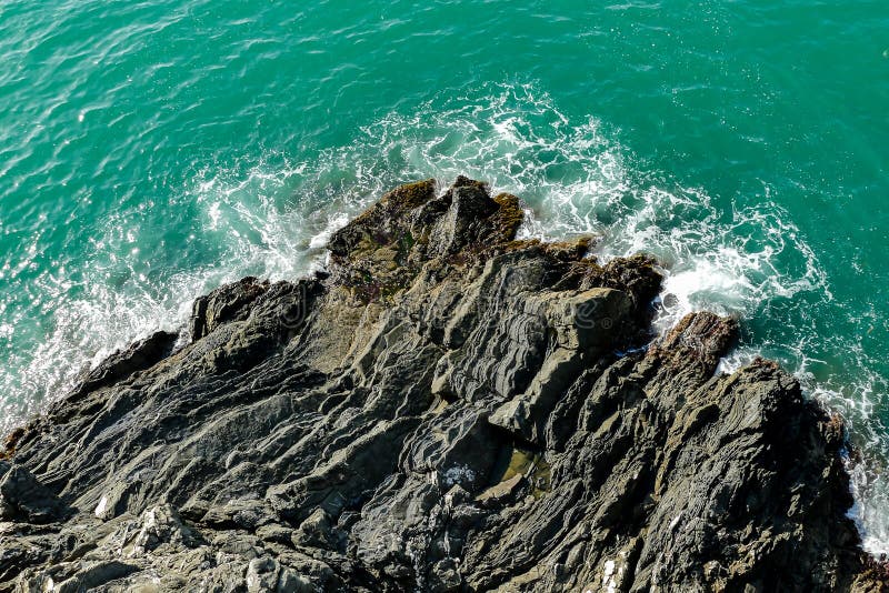 Sea and rocks stock image. Image of unesco, vernazza - 141827023