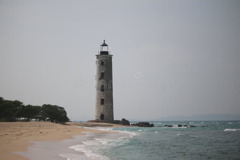 Light house, beach, stock photo. Image of house, light - 110974536