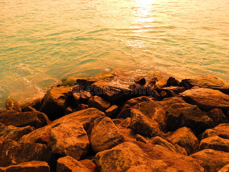 Sea and rocks. stock image. Image of tropical, sunny - 91919727