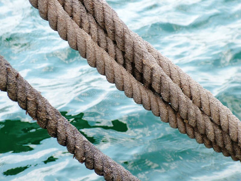 Sea ropes stock image. Image of rope, fasten, water, shipping - 840375