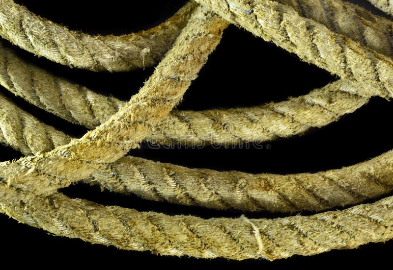 Sea ropes on black stock image. Image of ocean, gibbet - 39611279