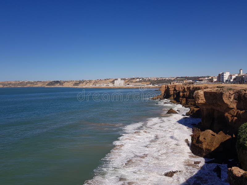 Safi stock image. Image of safi, outdoor, corniche, rock - 115529953