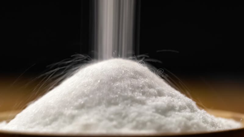 Sea salt fall on the pile. stock footage. Video of chloride - 209500200