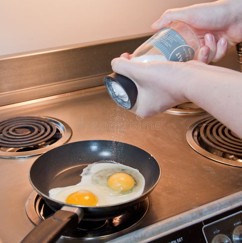 Sea Salt Frying Pan stock photo. Image of handle, grind - 17311234