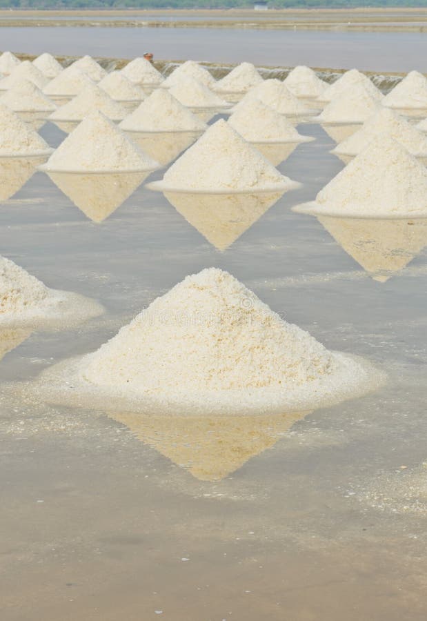 Sea salt mounds stock photo. Image of pile, solar, drying - 29726248