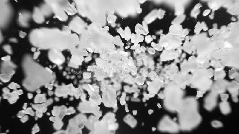 Sea Salt Pieces Explosion, Close Up Stock Photo - Image of explosion ...
