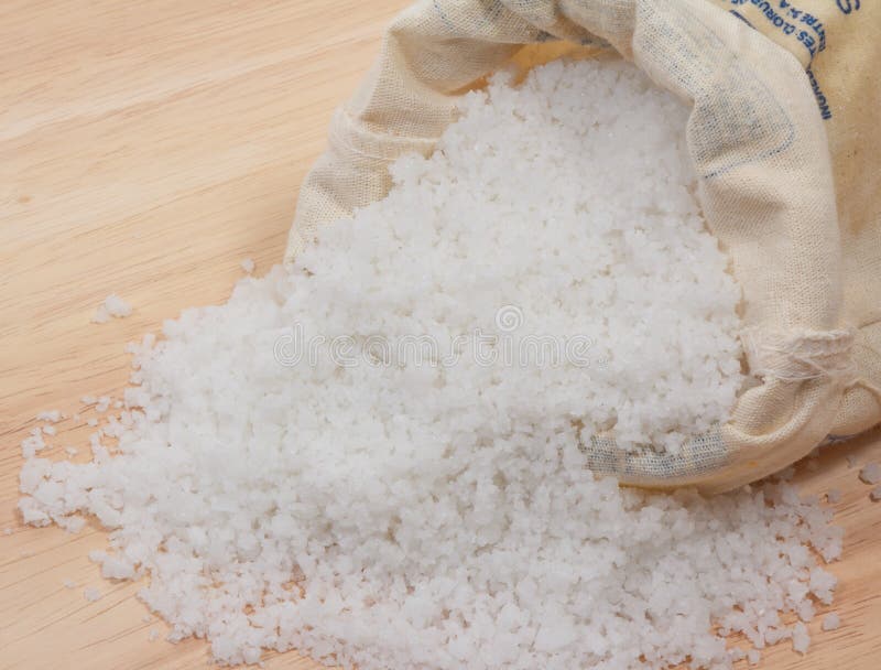 Sea salt sack stock photo. Image of preservation, mineral - 23567268