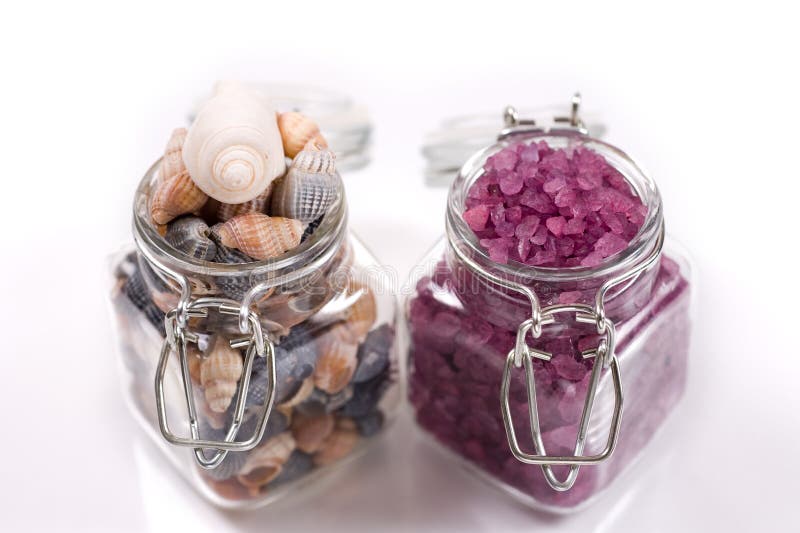 Sea salt and shells stock photo. Image of silver, lavant - 22889956