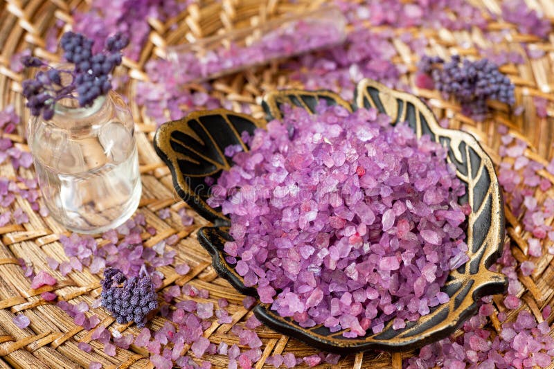 Sea salt for spa stock image. Image of aroma, tranquil - 26765715