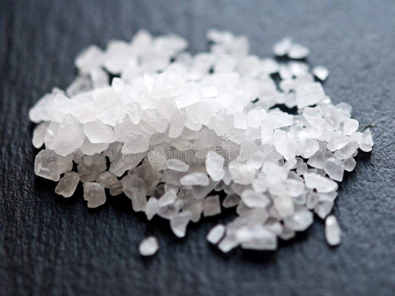 Sea salt on a stone stock photo. Image of explode, detail - 185854104