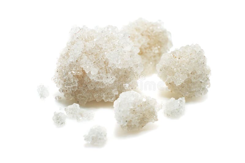 Sea Salt on a White Background Close-up. Salt Isolate Stock Image ...