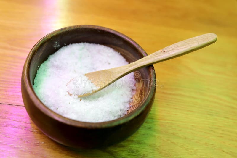 Sea salt in a cup stock image. Image of disease, chemistry - 80497413