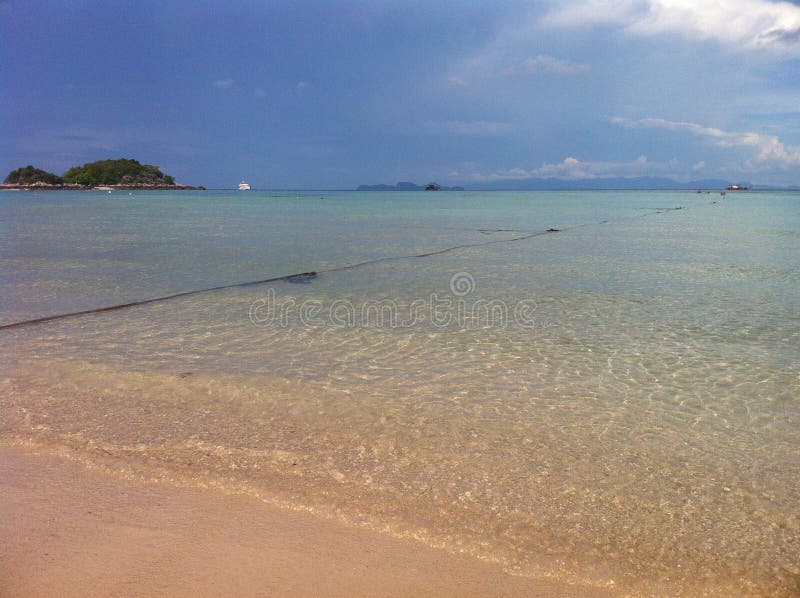 Sea and sand stock image. Image of horizon, island, headland - 42652697