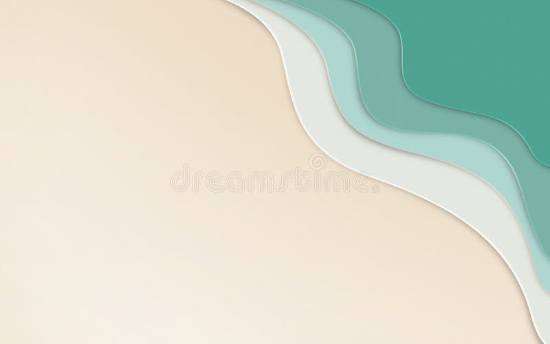 Sea and Sand Paper Template Stock Illustration - Illustration of design ...