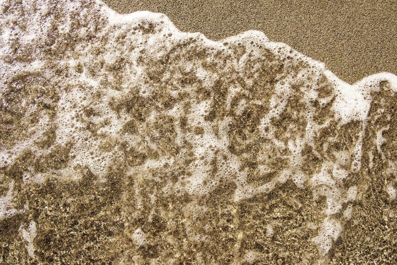 Sea Sand and Rocks with Wave Stock Image - Image of surface, rock: 61607165