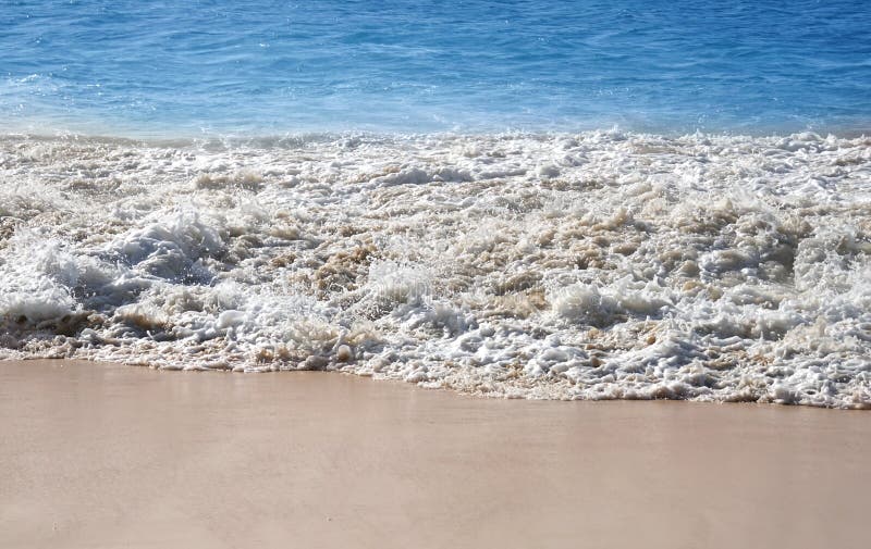 Sea Sandy Waves on the Beach Stock Image - Image of seascape, light ...