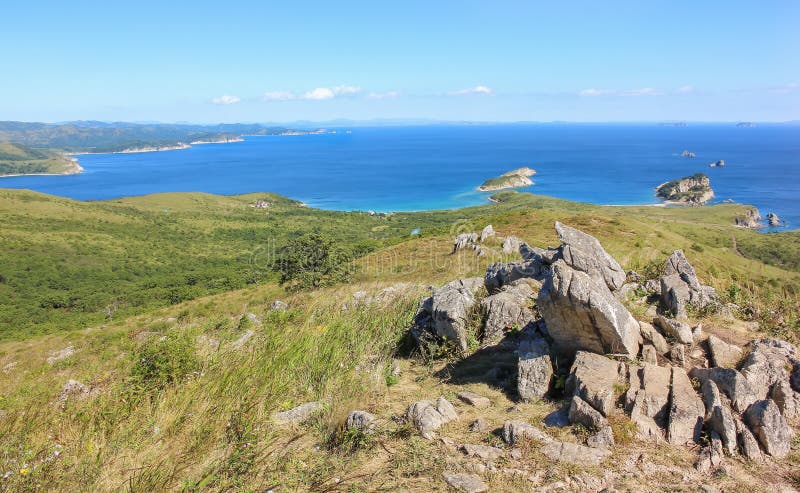 Sea Scape, Primorye, Russia Stock Image - Image of rocks, eastern: 98272911