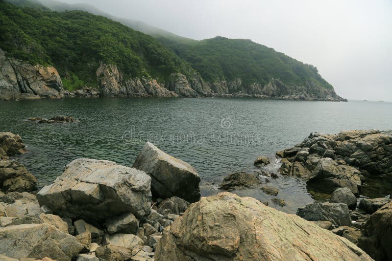 Sea Scape. Primorye, Russia Stock Image - Image of scenic, cliff: 98272635