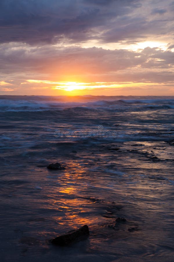 Sea scape waves sunset stock image. Image of costa, rough - 102042849