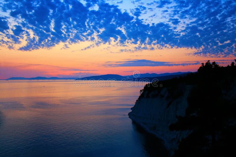 Sea scene stock image. Image of mountains, landscape - 10758047