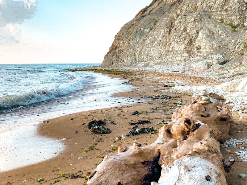 Sea scenery stock image. Image of scenery, beach, deserted - 209923329