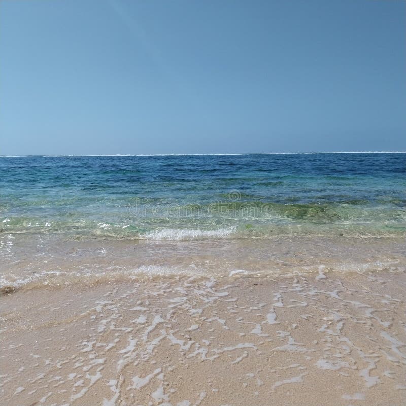 Gradation Colors of Sea Scenery Stock Image - Image of foam, water ...