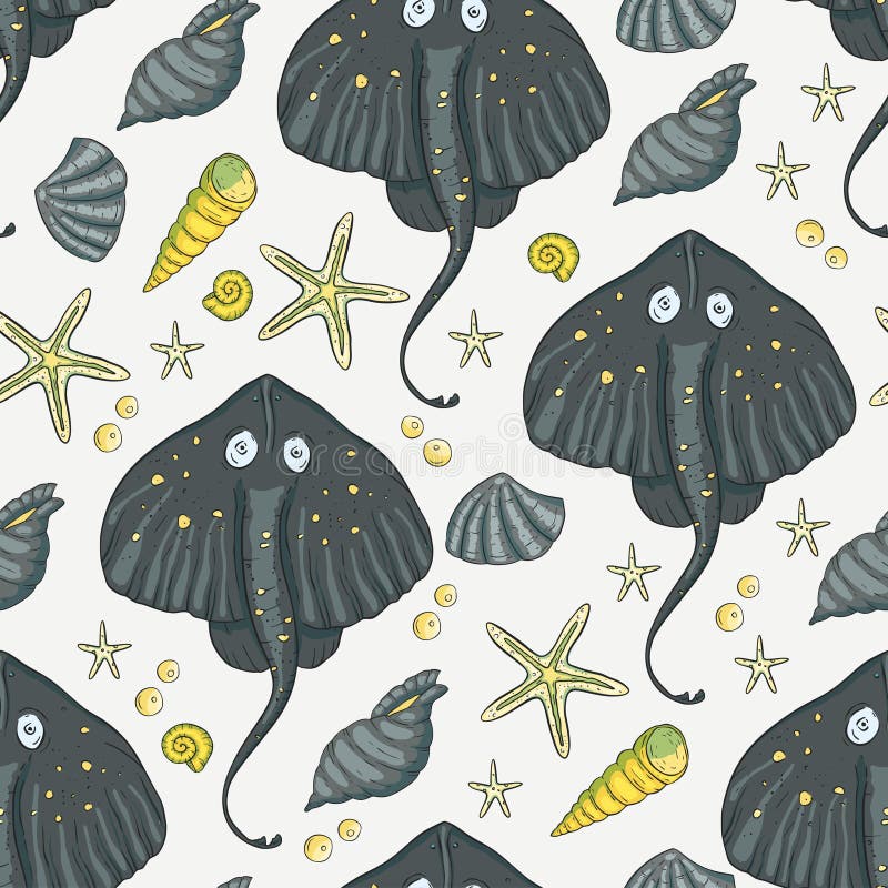 Stingray Pattern Stock Illustrations – 1,829 Stingray Pattern Stock ...