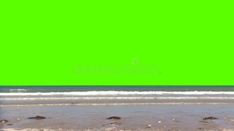 Sea and Seashore on a Green Screen Background Stock Video - Video of ...