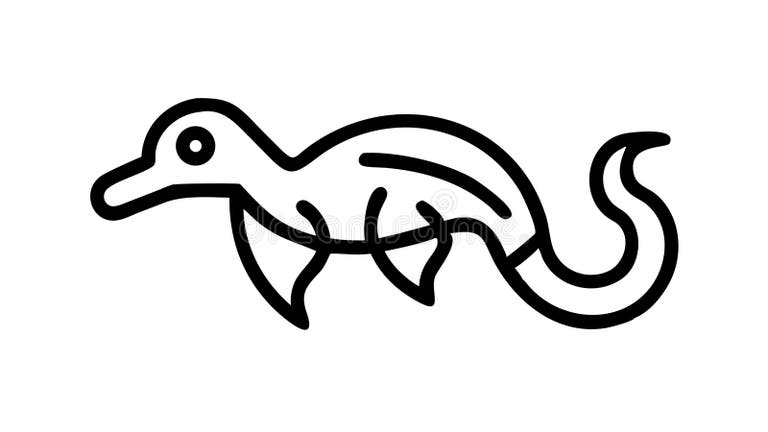 Mythical Serpent Creature Outline Stock Illustrations – 692 Mythical ...