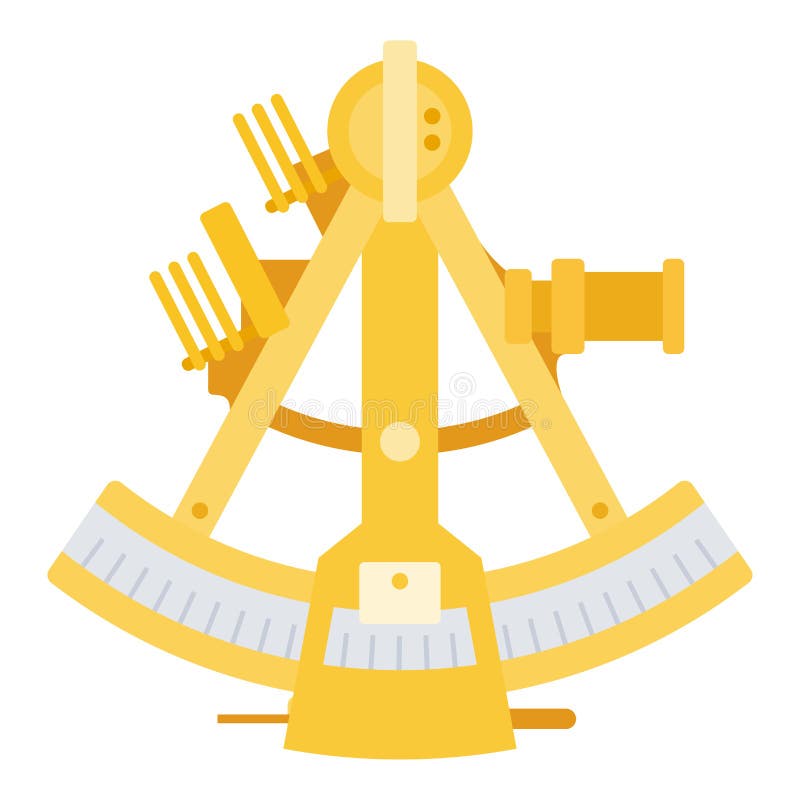 Marine Sextant, Ship Navigation Nautical Compass Stock Vector ...