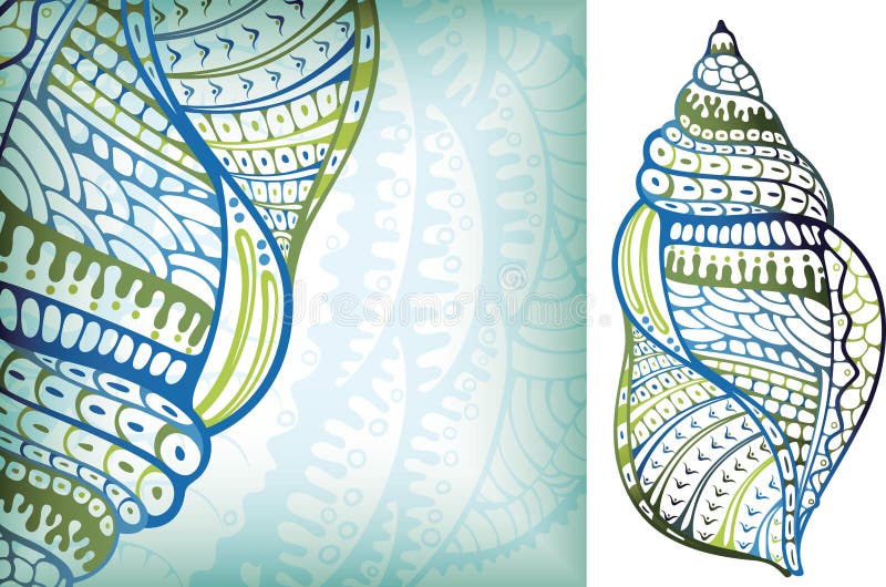 Sea Shell stock vector. Illustration of design, marine - 15233396