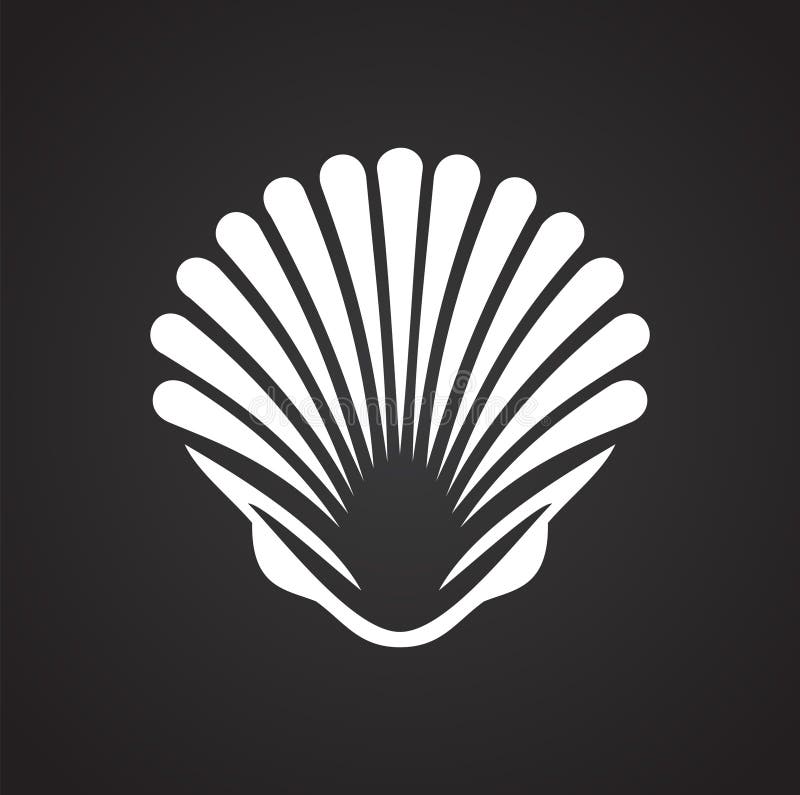 Sea Shell Icon on Black Background for Graphic and Web Design. Simple ...
