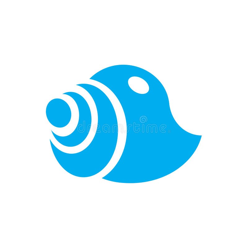 Sea Shell Icon Blue on White Background for Graphic and Web Design ...